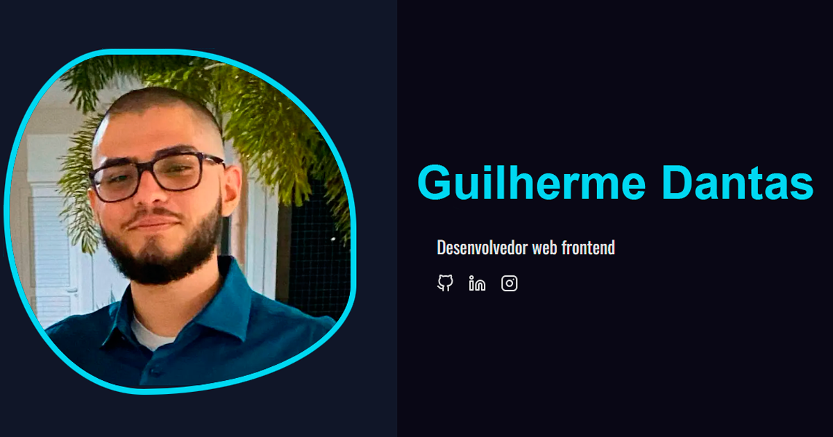 Guilherme Dantas - Desenvolvedor web, Frontend